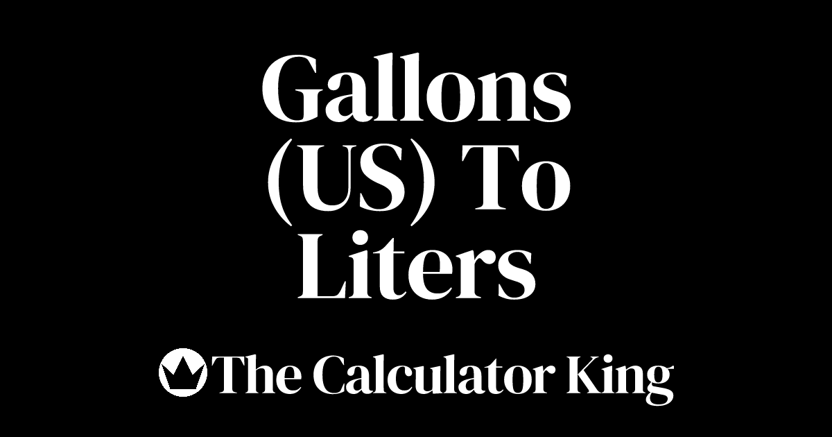 Convert Gallons (US) to Liters (gal to l) | Examples & Steps