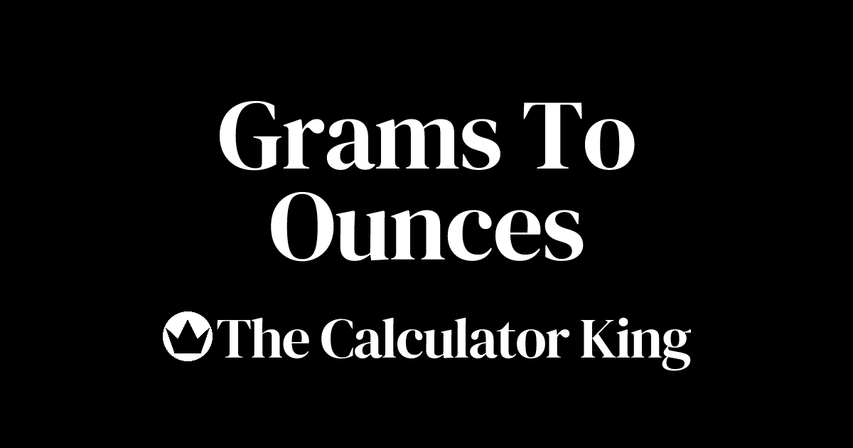 Convert Grams to Ounces (g to oz) | Examples & Steps