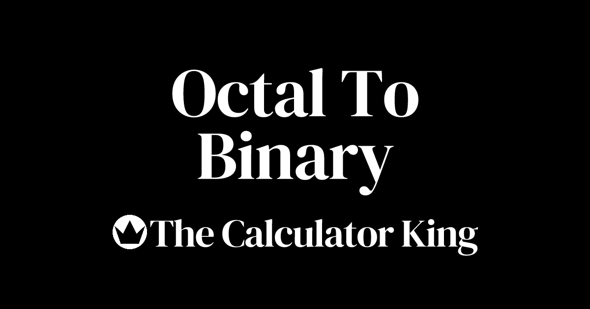 Convert Octal to Binary | Steps & Examples