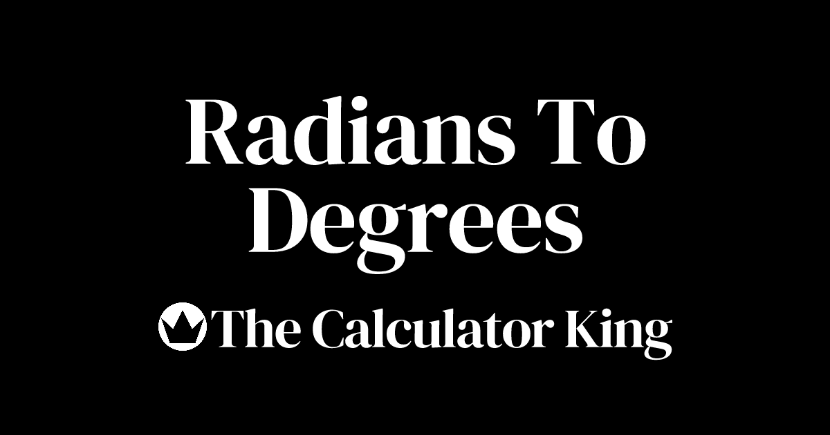 Convert Radians to Degrees (rad to °) | Examples & Steps